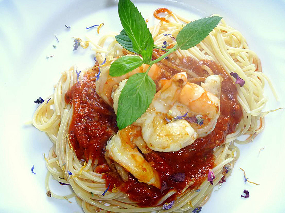 Spaghetti mit Scampi von spicy1802 | Chefkoch.de