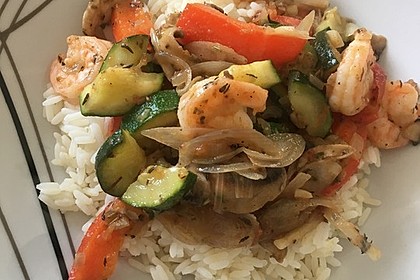 Bunte Garnelen-Gemüse-Pfanne von Dajana1 | Chefkoch