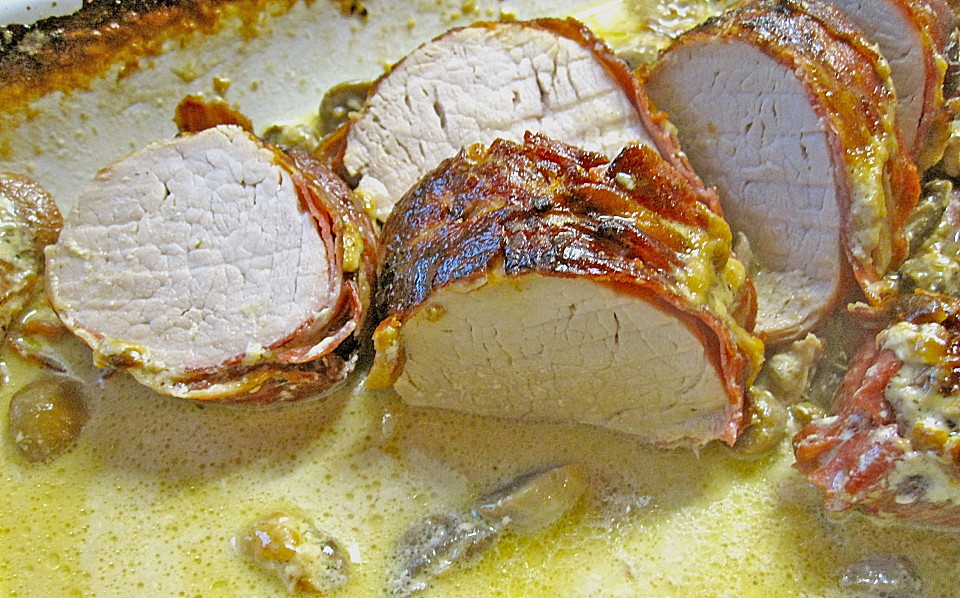 Lende im Speckmantel mit Champignons von monika_m | Chefkoch