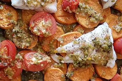 Rotbarsch mit Süßkartoffeln von baerbelchen | Chefkoch