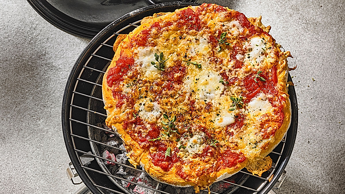 Schne Pizza Vom Grill Ebenbild