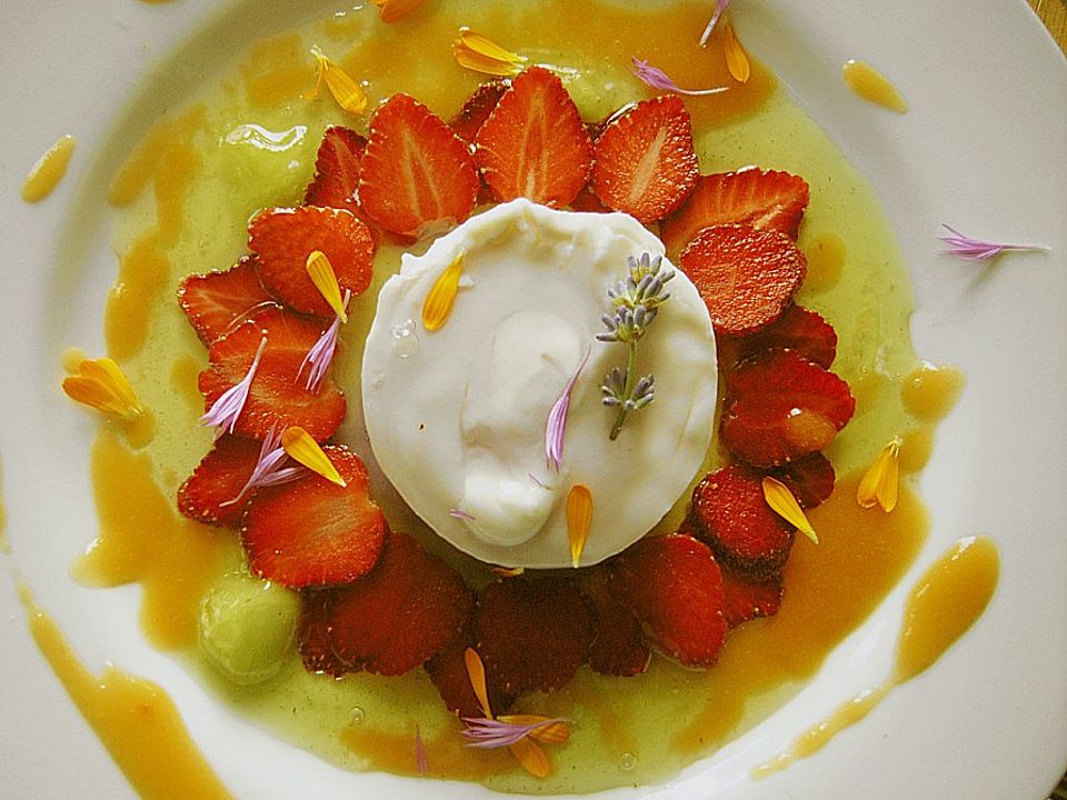 Zitronenverbenen - Creme mit Lavendel - Glace - Haube von gwexhauskoch ...