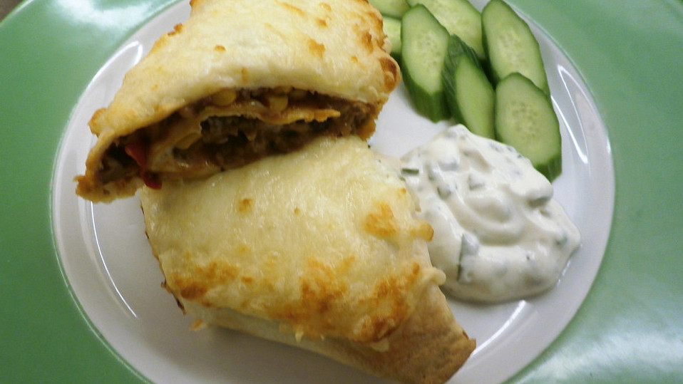 Überbackene Enchiladas mit Tzatziki von kassiopeya