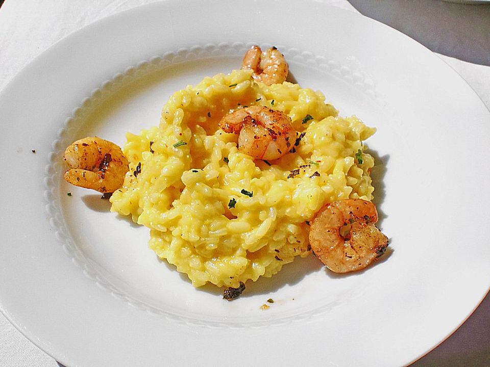 Safranrisotto mit Riesengarnelen von kranzdarm | Chefkoch