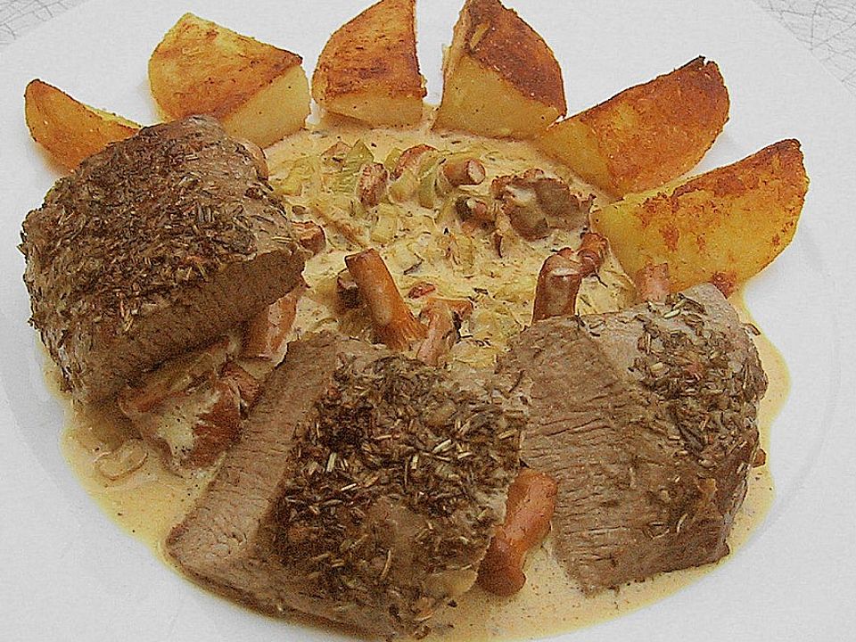 Lammfilet auf Pfifferlings-Porree-Gemüse von Corela1| Chefkoch