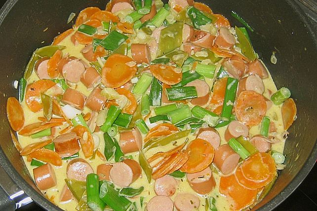 Würstchen - Senf - Gemüse - Topf von dhell| Chefkoch