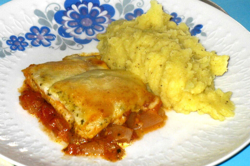Überbackenes Rotbarschfilet von Juulee