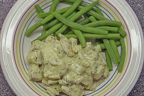 Fischfilet mit leichter Sahne - Senf - Sauce von Kochnudel84