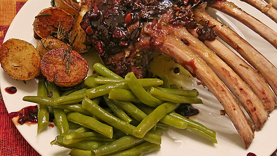Lammkarree mit Rotwein-Balsamico-Reduktion von Mathias56