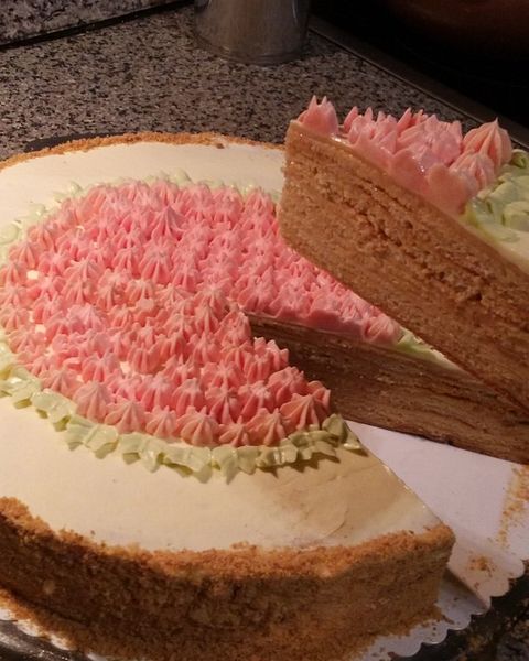 Honig - Schmand - Nuss Torte von irina