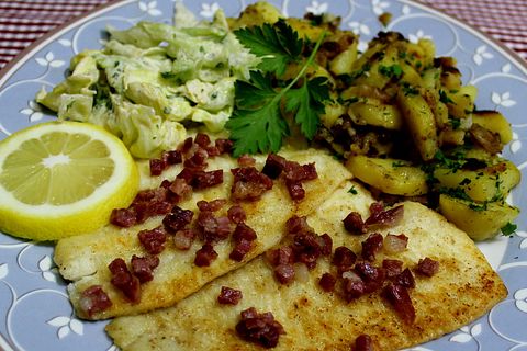 Schollenfilet mit Speckstippe von Passatpower| Chefkoch