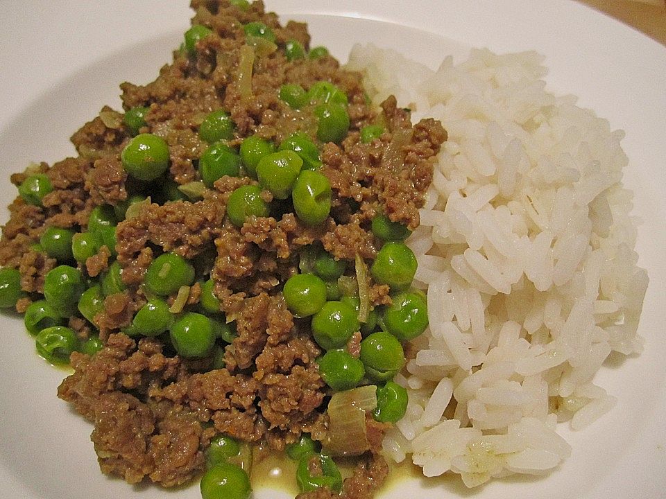 Gehacktes Rindfleisch mit Erbsen und Curry von Tryumph800| Chefkoch