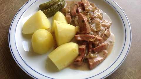 Fleischwurst - Zwiebel - Senf - Ragout von AnjaInge