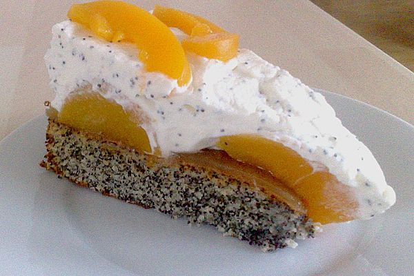 Pfirsich - Mohn - Torte von kaddistar | Chefkoch