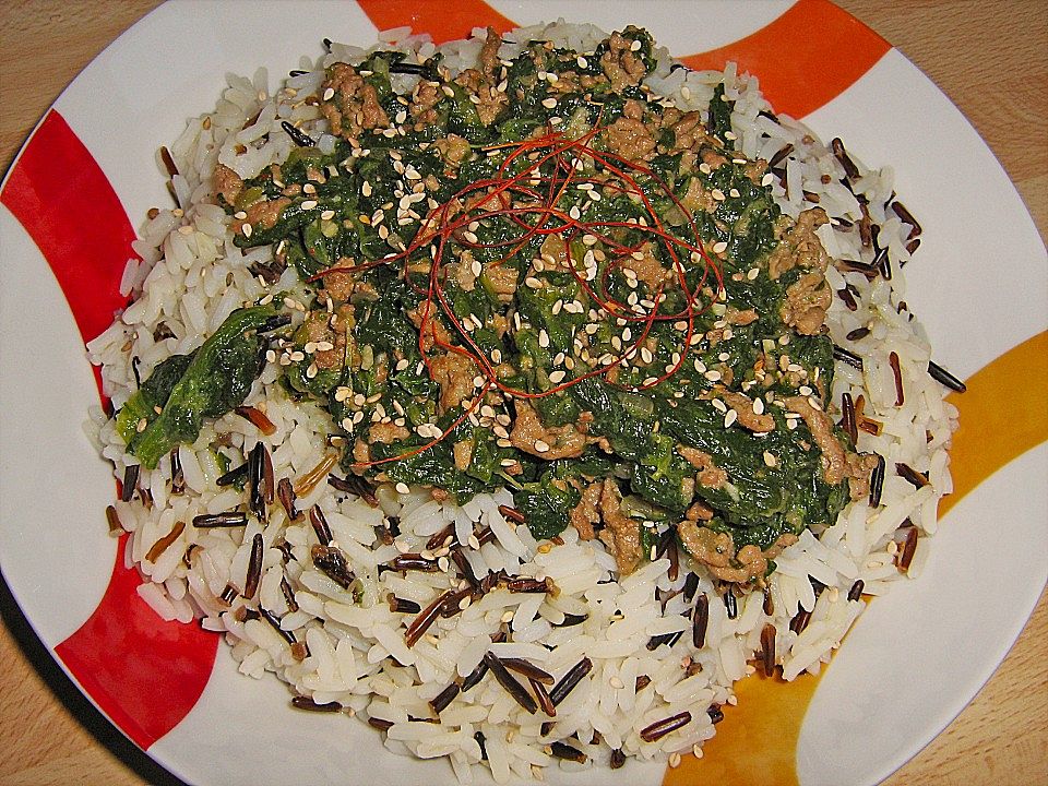 Scharfe Blattspinat - Hackfleischpfanne von sokrue| Chefkoch