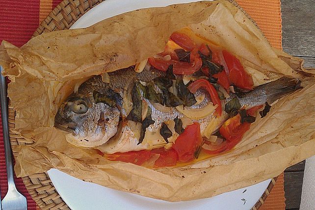 Dorade in Backpapier von qwertz2 | Chefkoch