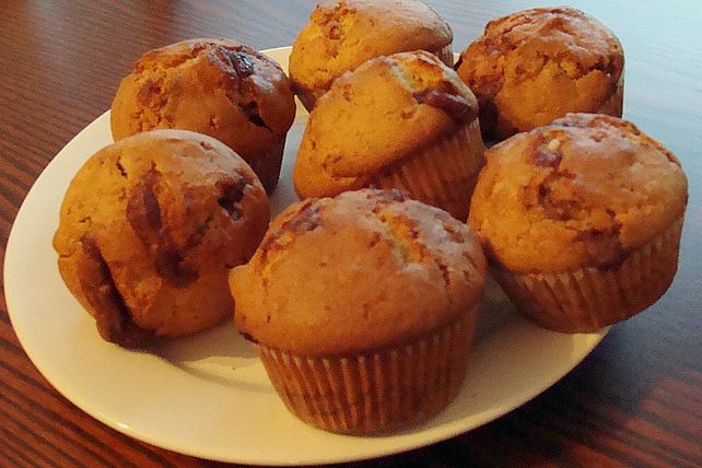 Marzipan - Nougat Muffins von Alliie| Chefkoch