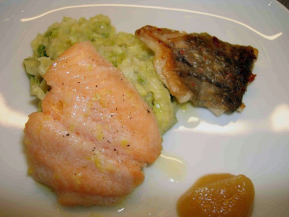 Saibling auf zwei Arten mit Vanillewirsing von bushcook | Chefkoch