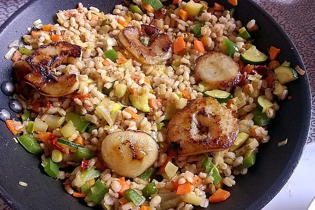 Gemüsepfanne mit Rollgerste von gustochef| Chefkoch