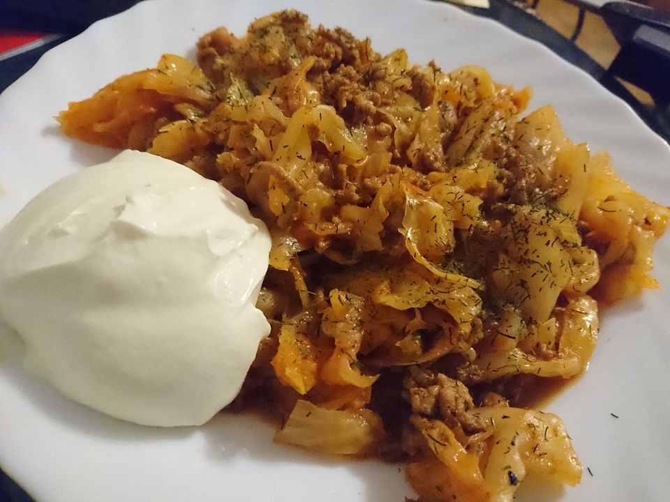 Junger Schmorkohl mit Hackfleisch von suse07 | Chefkoch