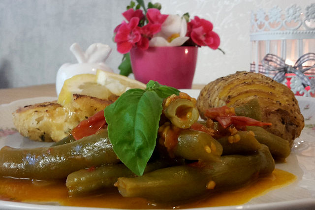 Grüne Bohnen mit Tomaten und Chili von milz-alfred