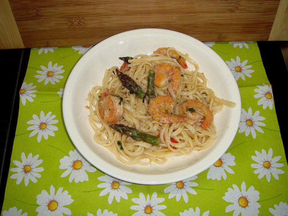 Spaghetti Scampi mit Kirschtomaten von Miaonzi| Chefkoch