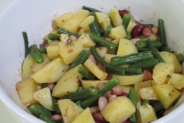 Italienischer Kartoffel Bohnen Salat