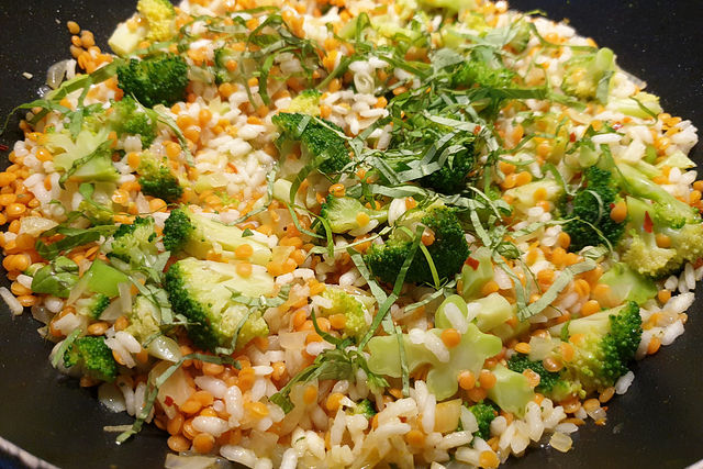 Risotto Mit Roten Linsen