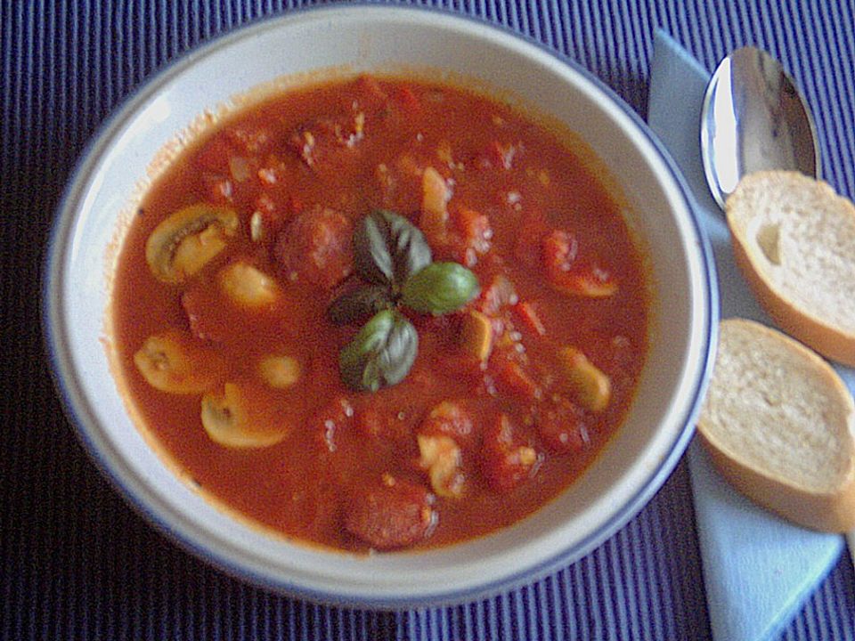 Pikante Pizzasuppe von schnuggelchen| Chefkoch