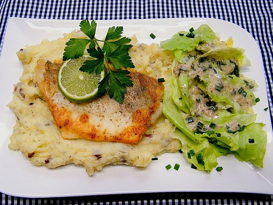 Gebratenes Zanderfilet mit Schinken-Kartoffelstampf von MoniRigatoni ...