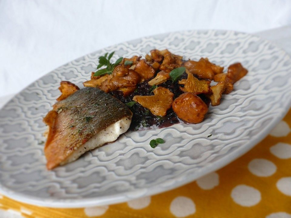 Riso Venere Risotto mit Pfifferlingen von feuerteufel83| Chefkoch