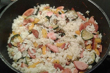 Wurst-Reis-Pfanne von Topolino37| Chefkoch