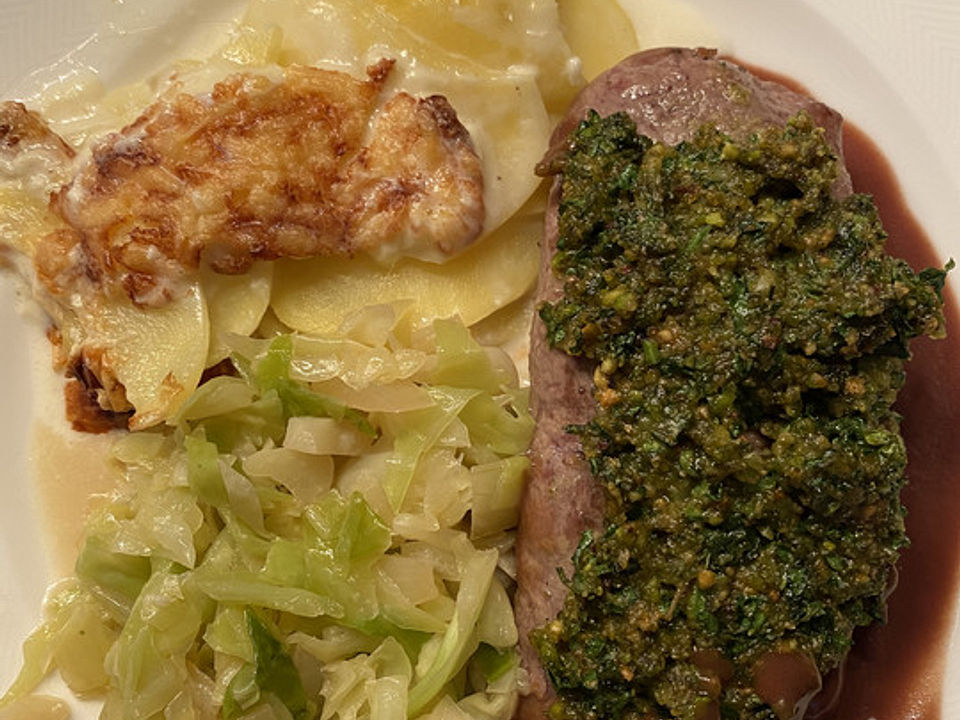 Feines Lamm mit grünen Bohnen und Kartoffelgratin von Besitos1000| Chefkoch