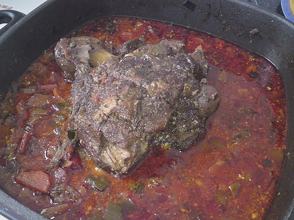 Fünf - Stunden - Lammkeule von waskochstdu| Chefkoch