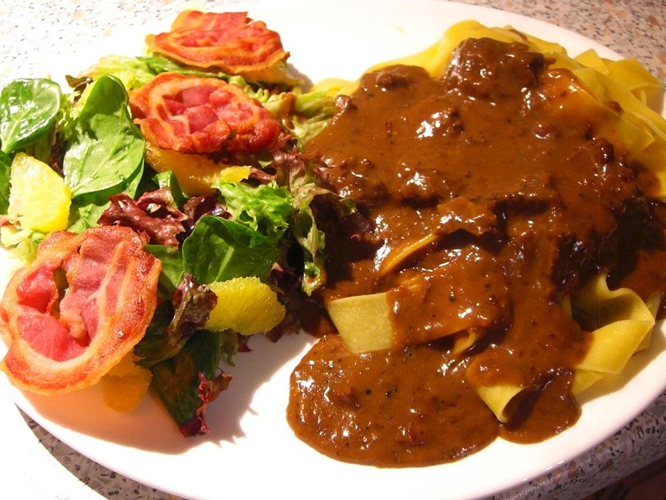 Hirschragout mit Bandnudeln von Cafe_Albani| Chefkoch