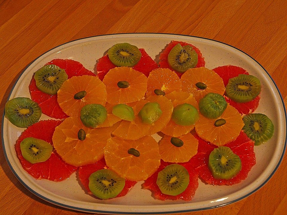 Grapefruit-Orangen-Kiwi-Carpaccio| Chefkoch