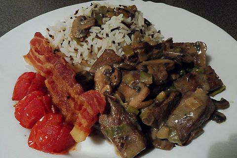 Leberpfanne mit Wildreis und Tomaten von soja2010