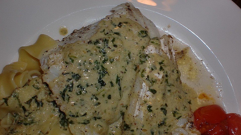 Fischfilets in Basilikum-Sahnesoße von GourmetKathi
