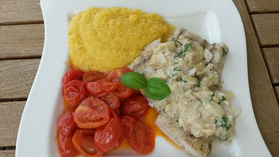 Fischfilets in Basilikum-Sahnesoße von GourmetKathi