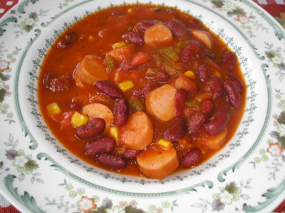 Würstchen Chili mit Nudeln von daniela__71 | Chefkoch
