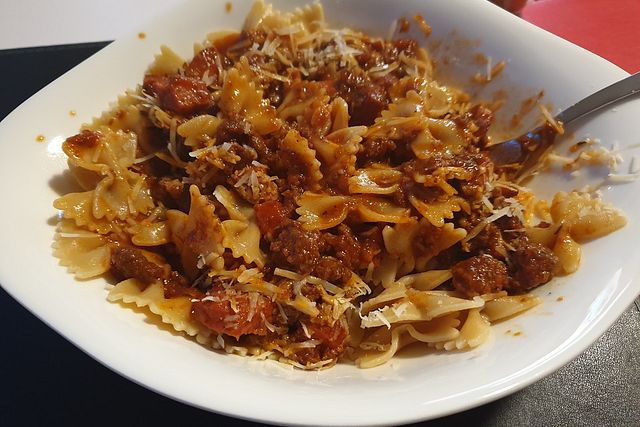 Spaghetti mit Chorizo-Bolognese à la Bahgira von bahgira