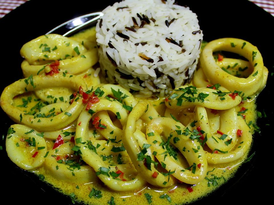 Smokeys Calamares in Curry-Kokos-Sauce von smokey1| Chefkoch