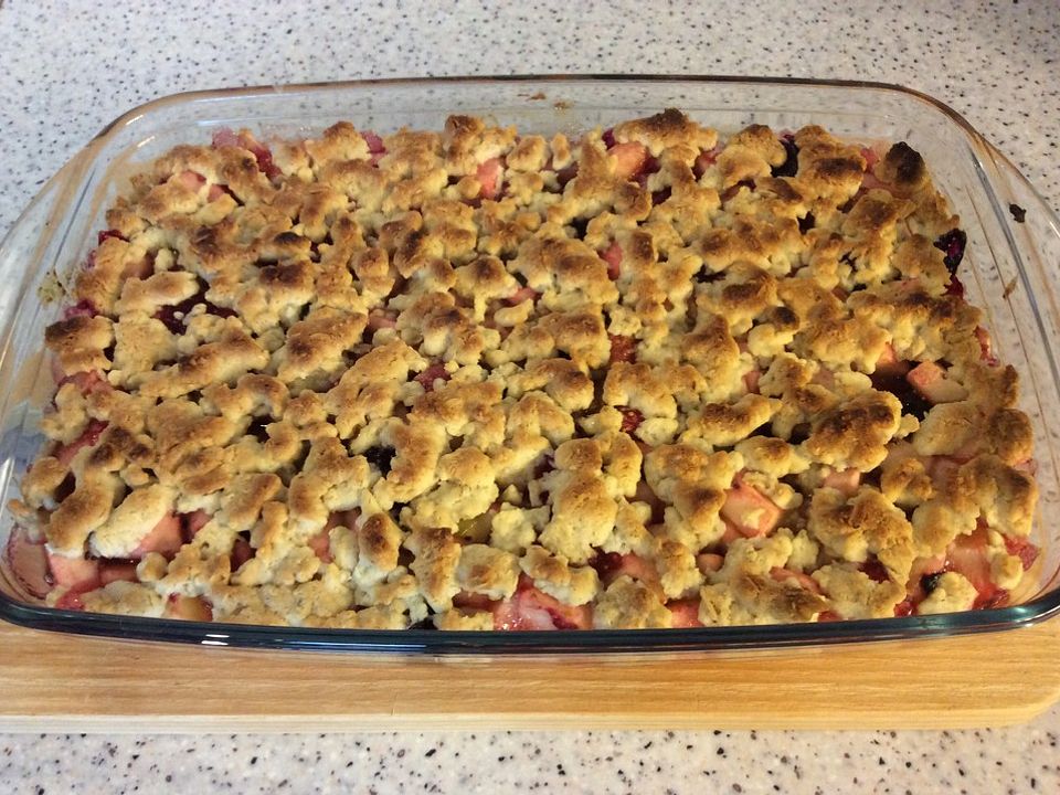 Schwedischer Smulpaj mit Rhabarber und Erdbeeren von eleanordean| Chefkoch