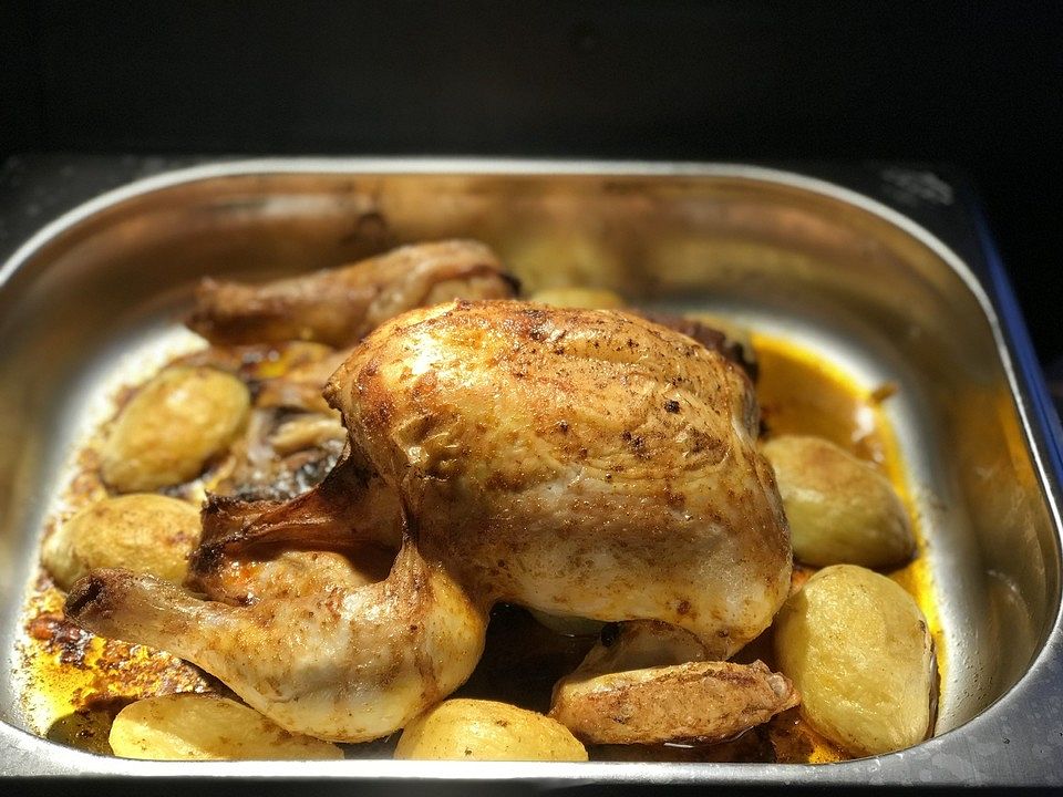 Brathähnchen – knusprig und würzig von Chefkoch-Video | Chefkoch