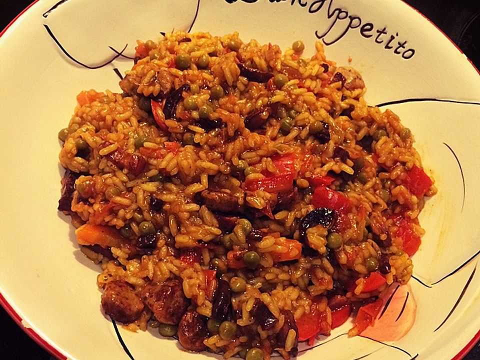 Reispfanne mit Wurst und Gemüse von Esnes | Chefkoch