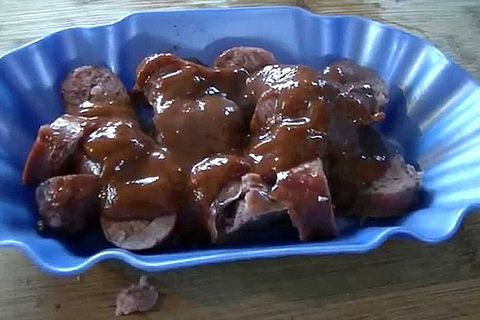 Winterliche Wildschwein-Currywurst von Klaus_grillt| Chefkoch
