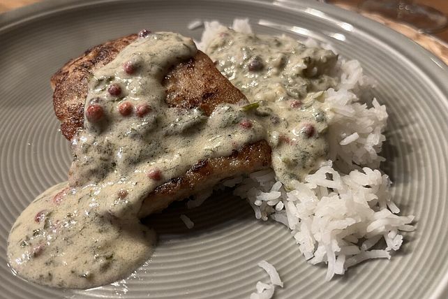 Welsfilet mit Prosecco-Kräutersauce von stegibi| Chefkoch