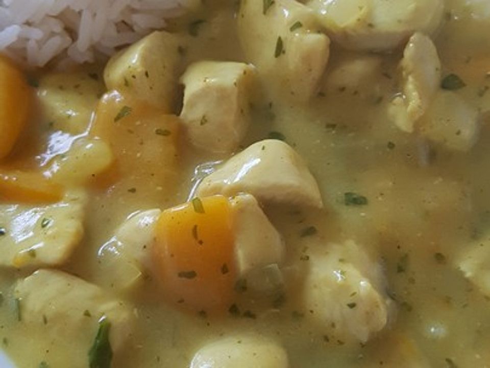 Putencurry mit Pfirsich von flori-mori| Chefkoch