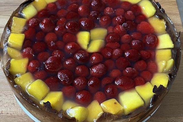 Pudding-Schmand-Kuchen mit Himbeeren von Zimmerhexe