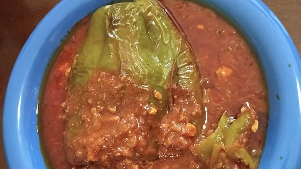 Jemista - grüne Paprika gefüllt mit Reis, griechisch von KristaMak